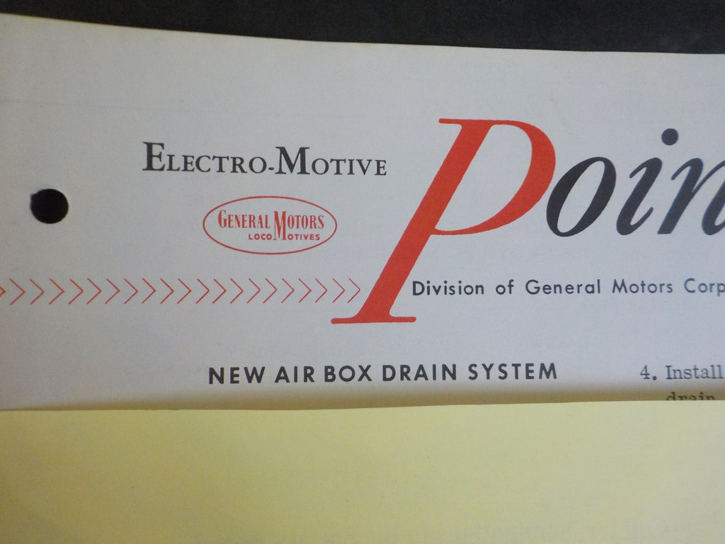 EMD Pointers 1965 August 18 New air box drain system – RailroadTreasures