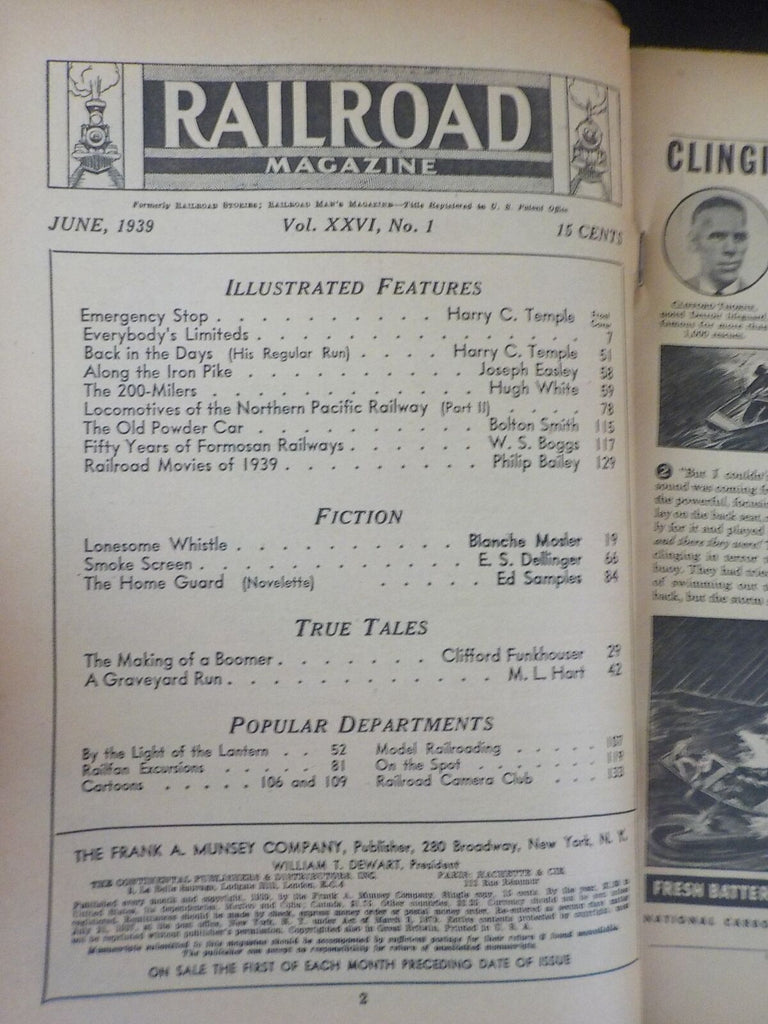 Railroad Magazine 1939 June NP locos Powder Car Formosa – RailroadTreasures