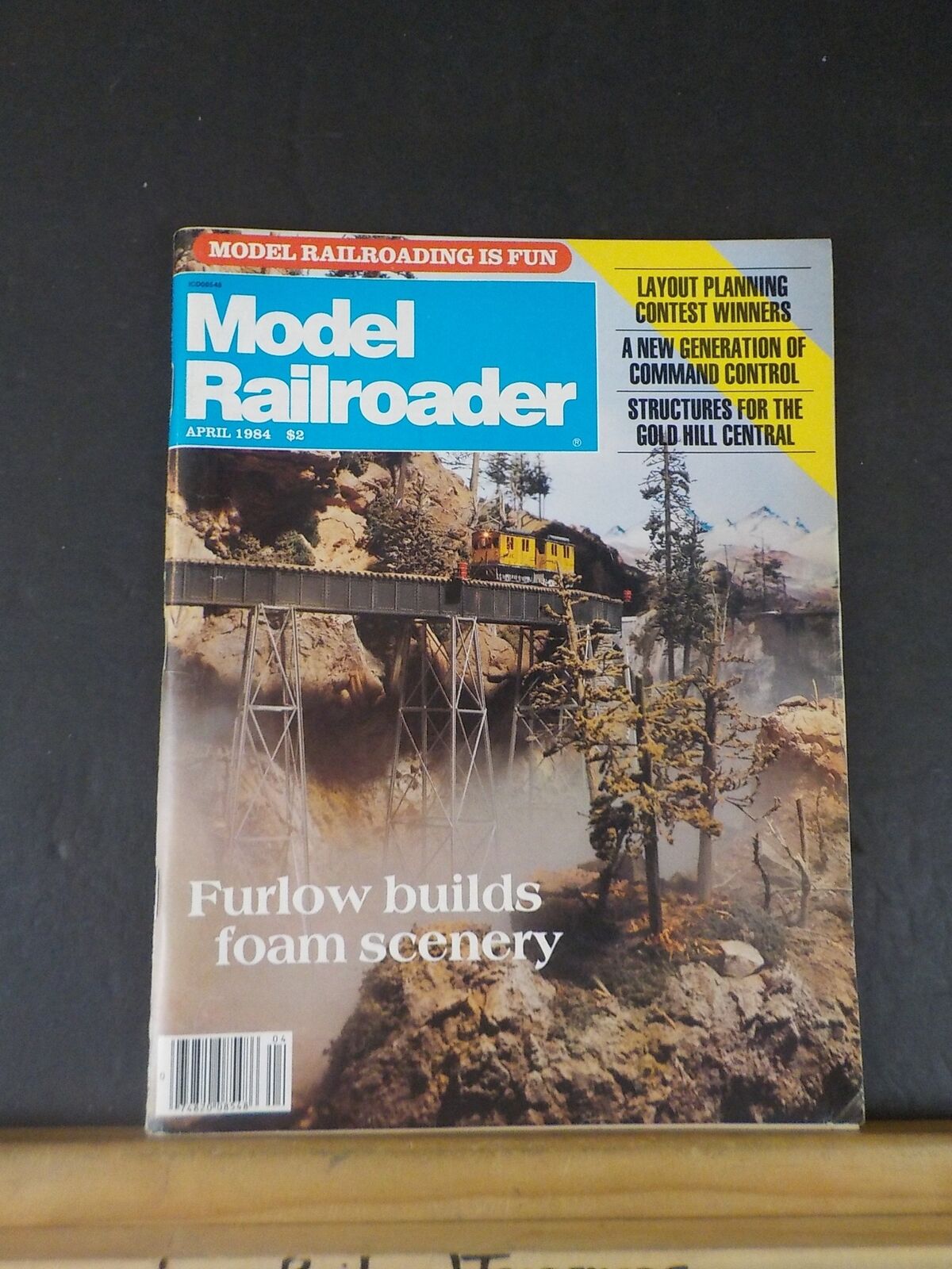 Model Railroader Magazine 1984 April Furlow builds foam scenery Struct ...