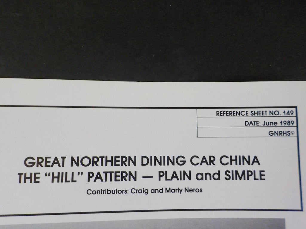Great Northern Goat Reference Sheet #149 June 1989 The Hill China Patt ...