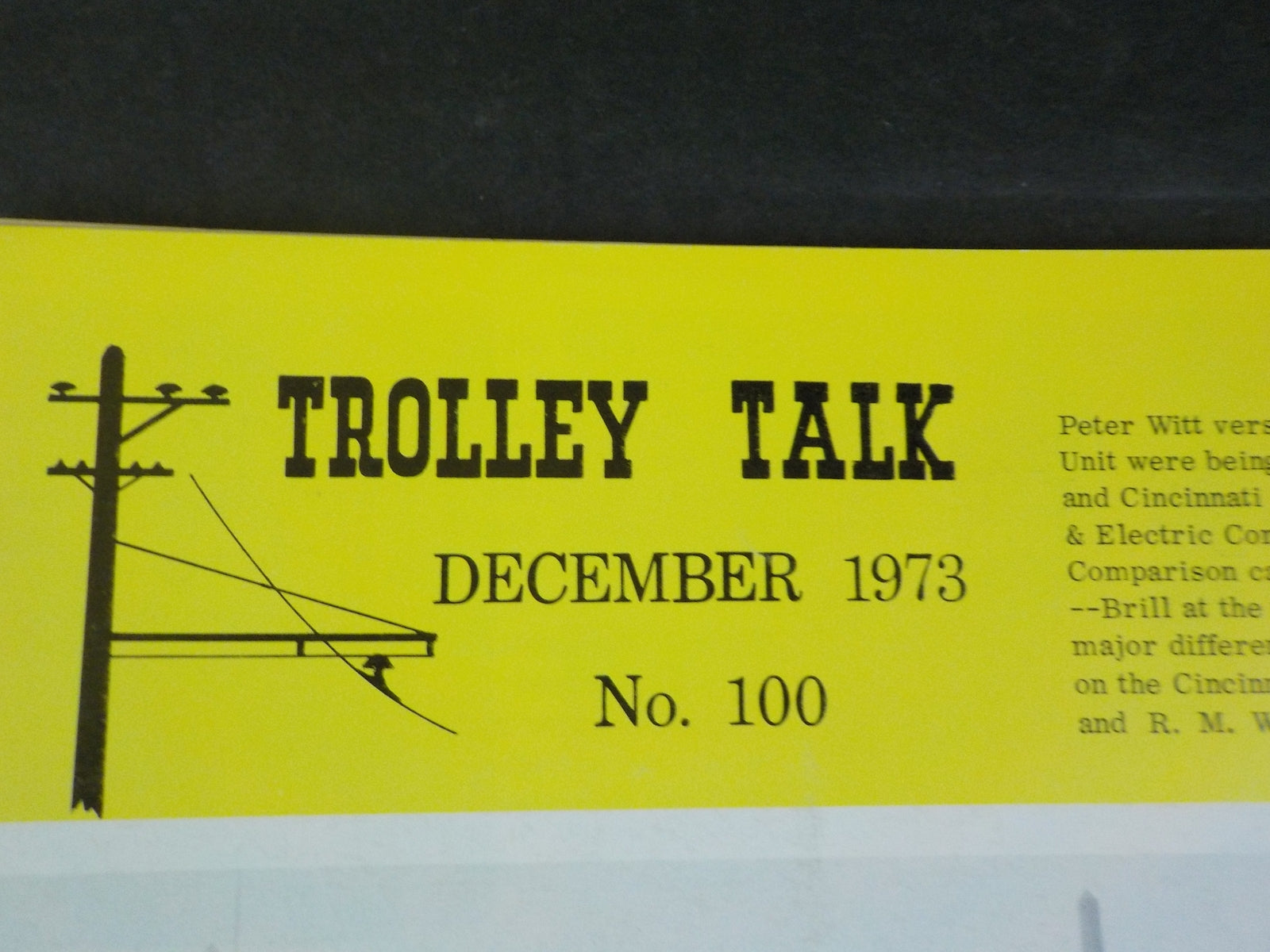 Trolley Talk #100 1973 December Brill Master unit cars part 4. United ...