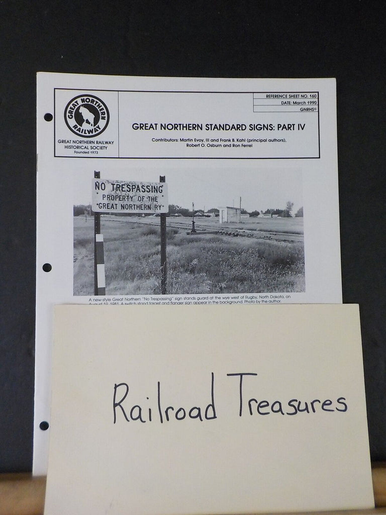 Great Northern Goat Reference Sheet #160 March 90 Standard Signs Part ...