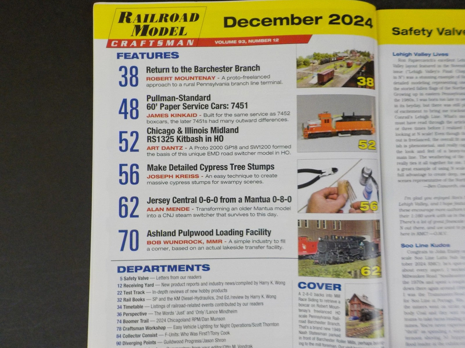 Railroad Model Craftsman Magazine 2024 December RMC Return to Barchest ...