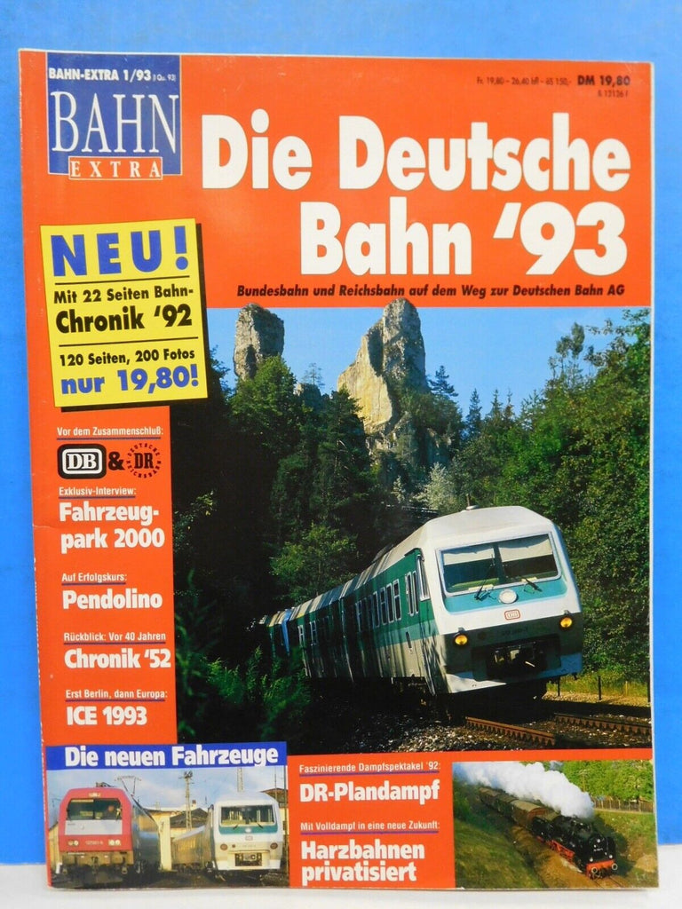 Die Deutsche Bahn 1993 German Railway Magazine Ice DR-Plandampf ...