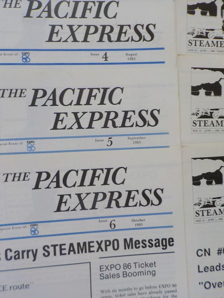 Pacific Express, The Issues 1-12 Steam Expo – RailroadTreasures