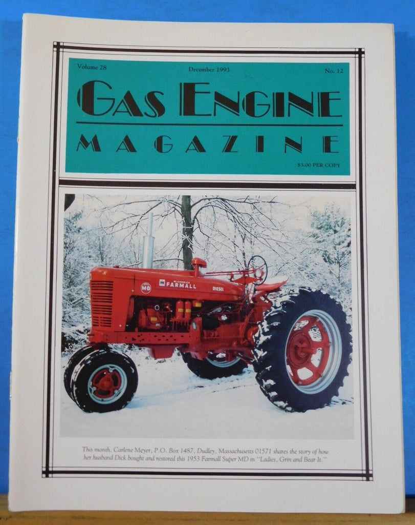 Gas Engine Magazine 1993 December 1938 IH LA Milking Machine and Cemen ...