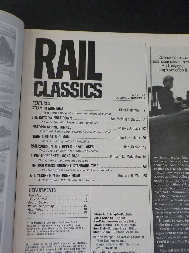 Rail Classics Magazine 1978 May V7#3 Guide to Alpine Tunnel Upper Grea ...