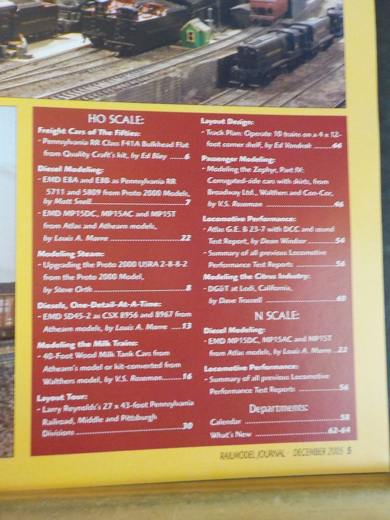 Railmodel Journal 2005 December Modeling the Citrus Industry PRR 40' m ...