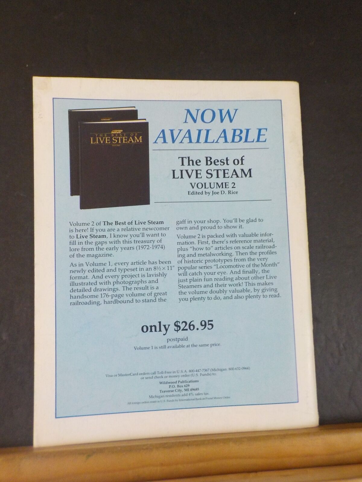 Live Steam Magazine 1988 June 1/8 Size Model Steam Engine double Fairl ...