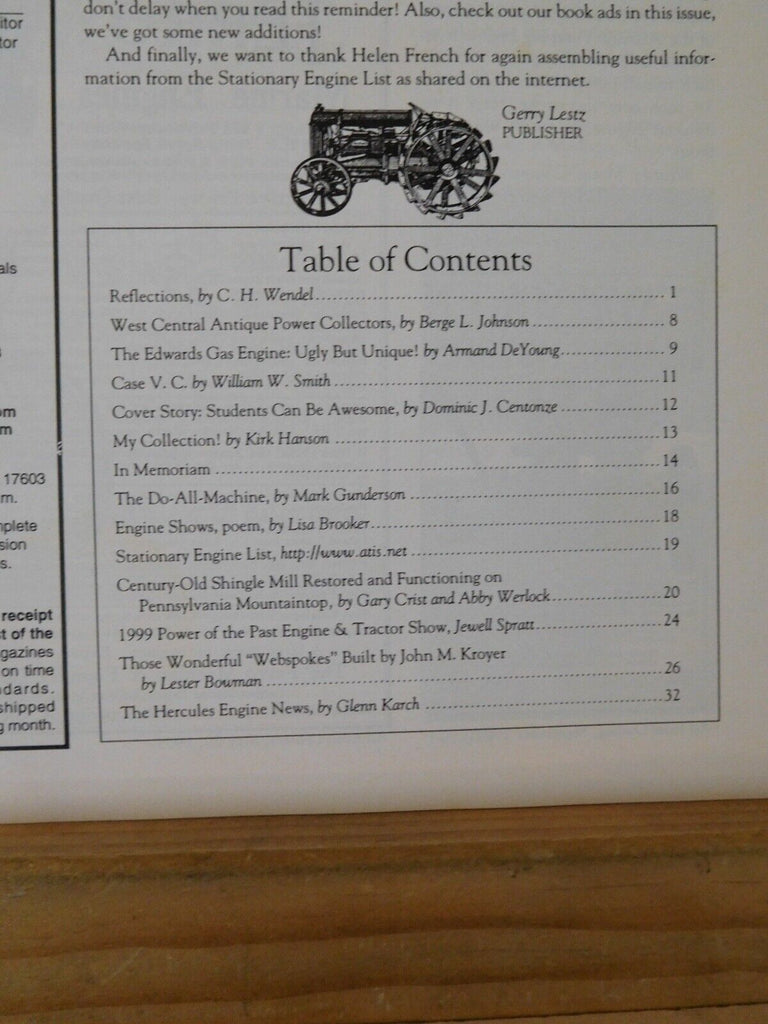Gas Engine Magazine 1999 December The Edwards Gas Engine Case V. C ...