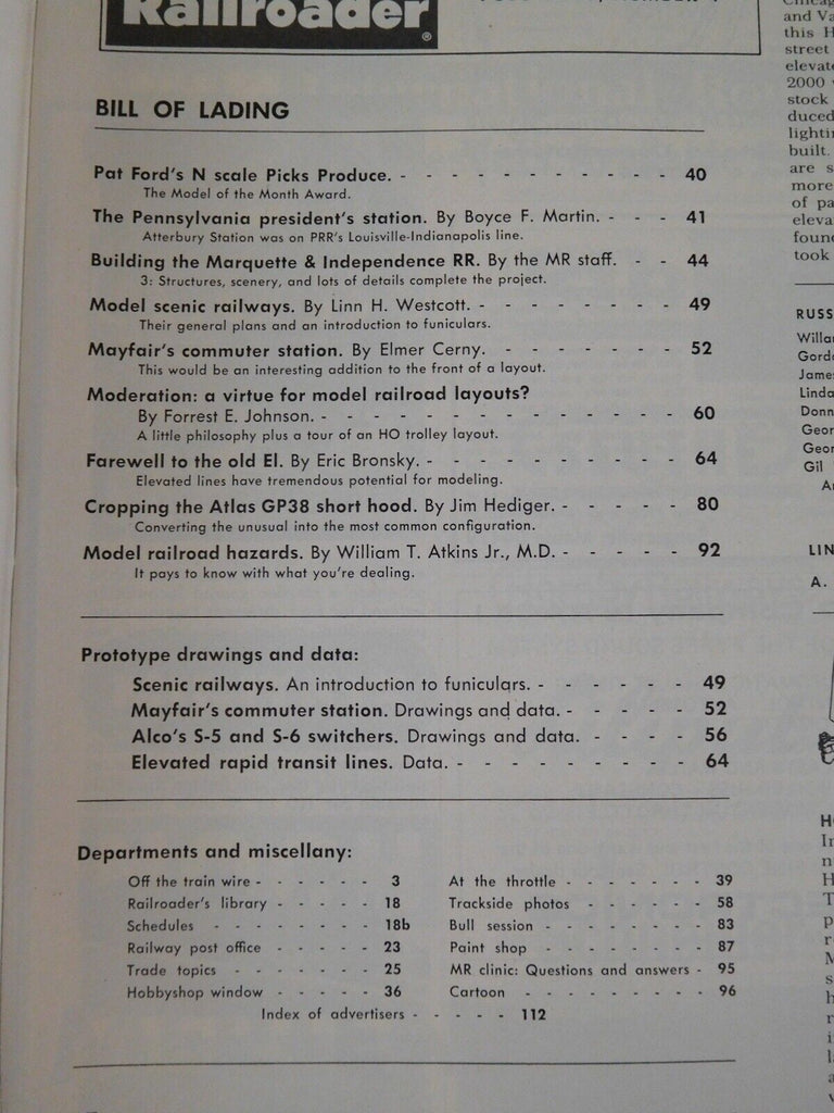 Model Railroader Magazine 1976 April Consider the EL A President's sta ...