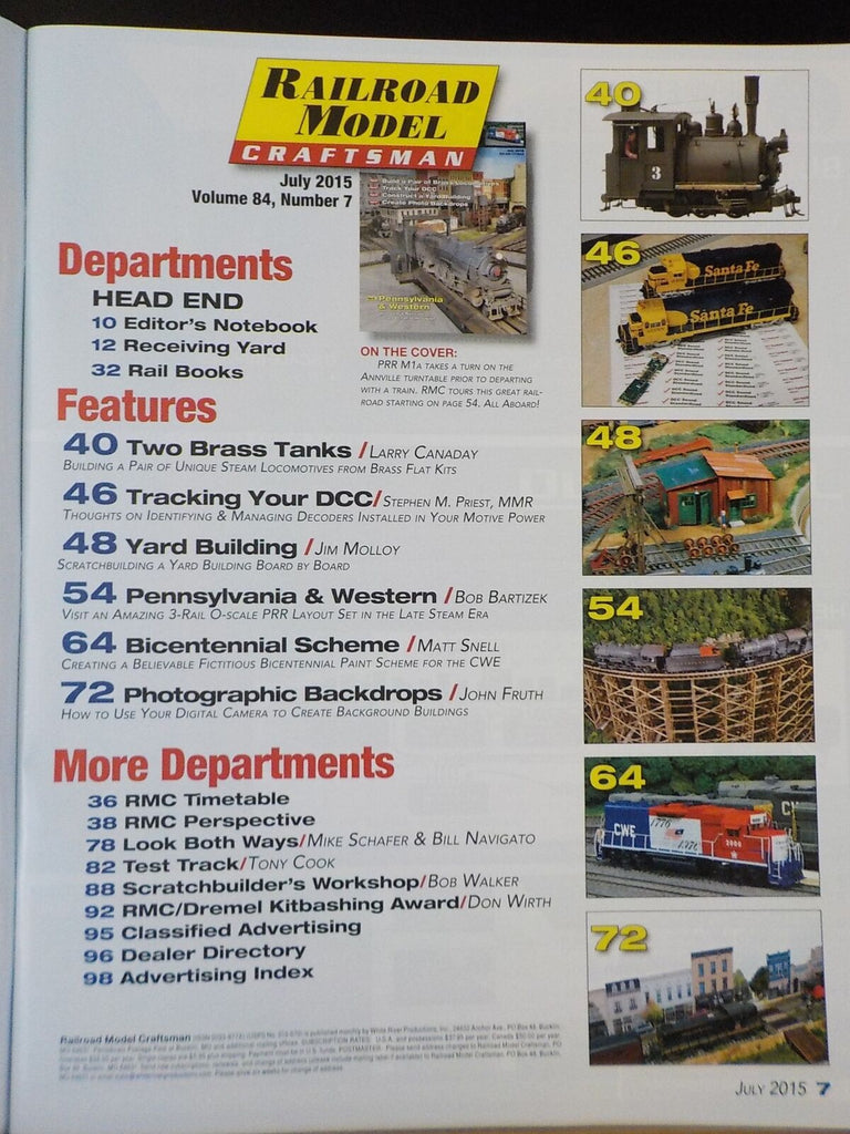 Railroad Model Craftsman Magazine 2015 July Track your DCC RMC ...