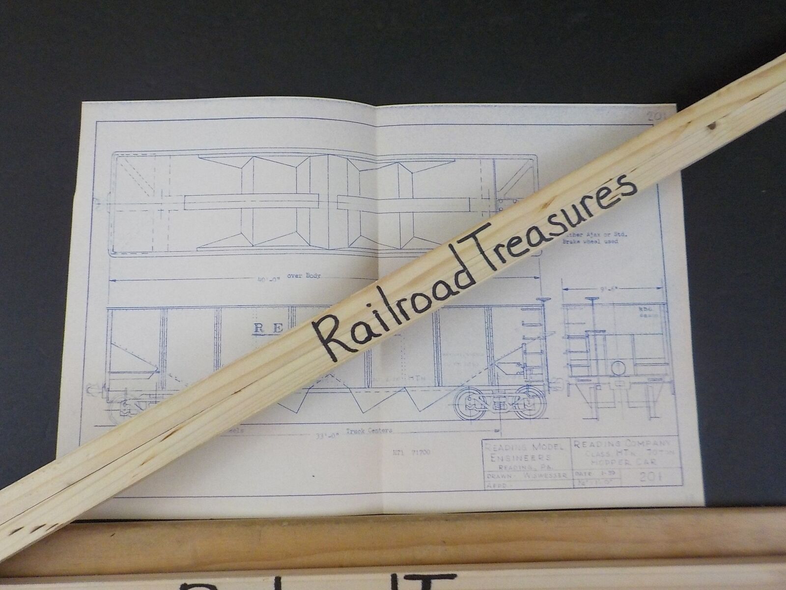Blueprint Reading Class HTN 70-ton Hopper Car Blueprint #201 ...