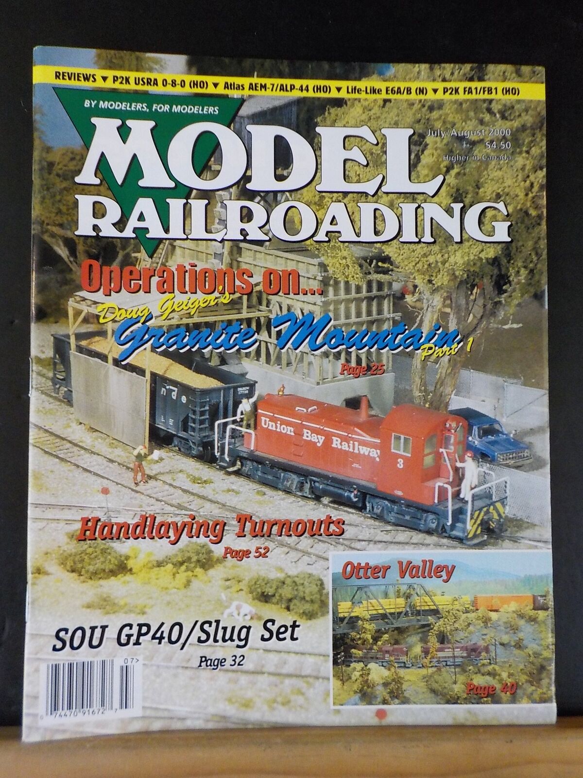 Model Railroading 2000 July August SOU GP40 / slug set Handlaying ...