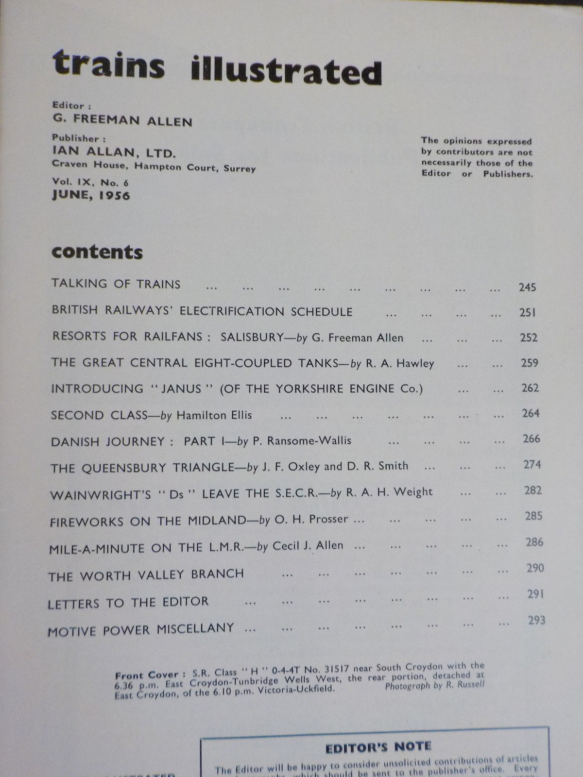 Trains Illustrated 1956 June Vol IX No 6 British Railways Electrificat ...
